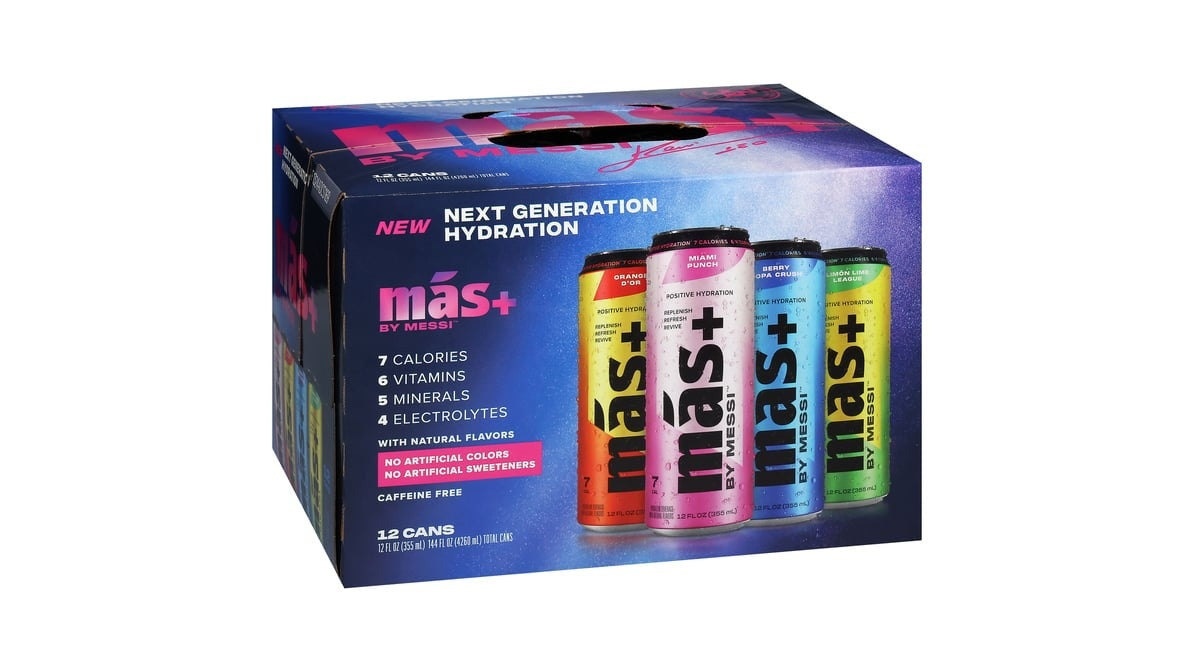MAS+ By Messi -Variety Pack 355ml 12 Blikjes – candyonlinenl1