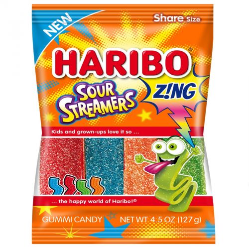 Haribo - Sour Streamers Peg Bag 127 Gram – candyonlinenl1