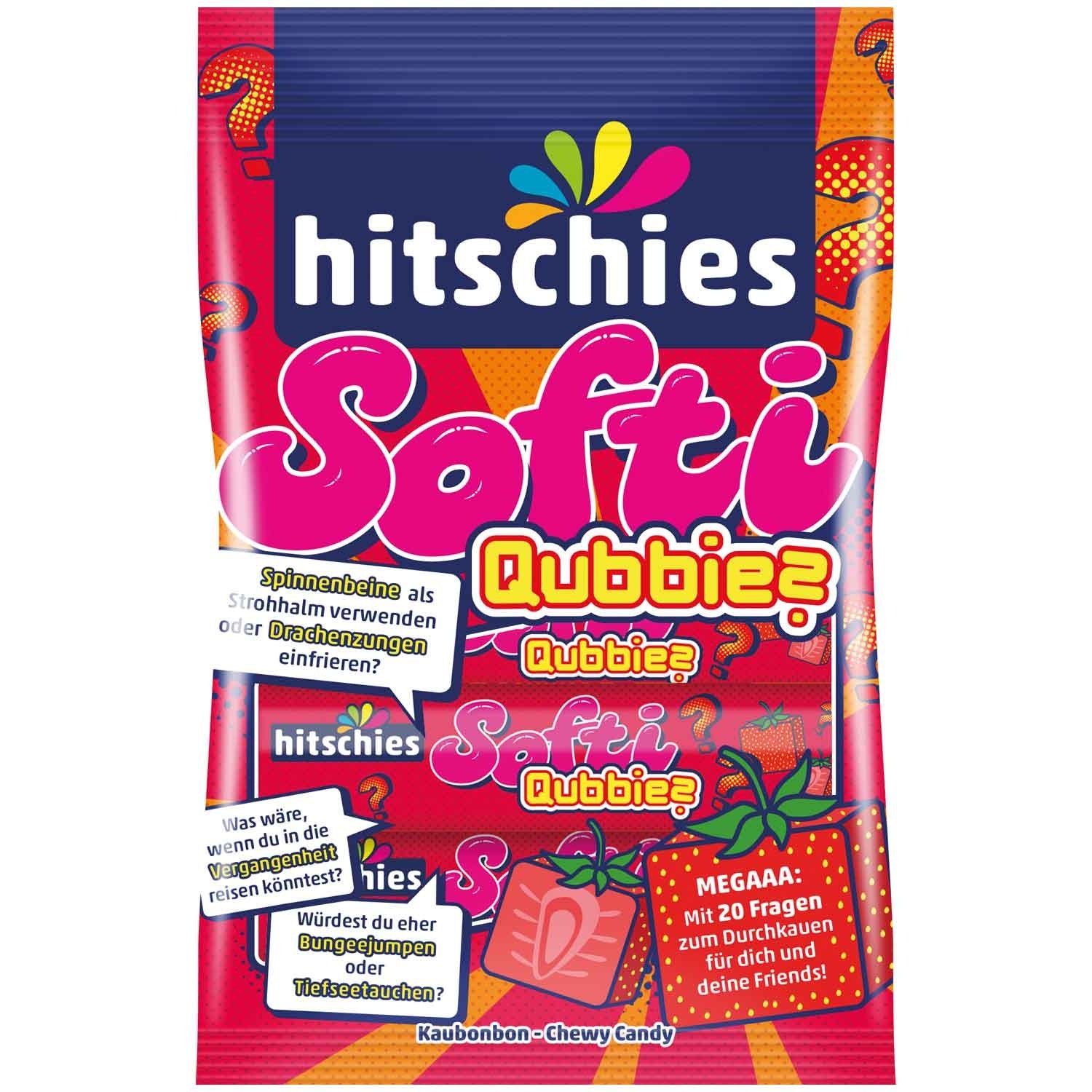 Hitschies - Softi Qubbies Strawberry 4x20 Gram – candyonlinenl1