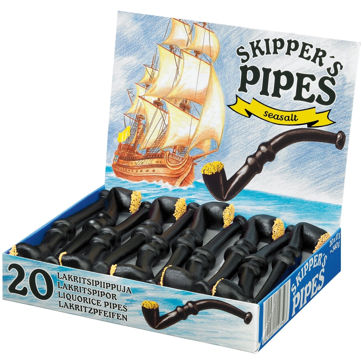 Malaco - Skipper's Pipes Seasalt 20-Pack 340 Gram – candyonlinenl1