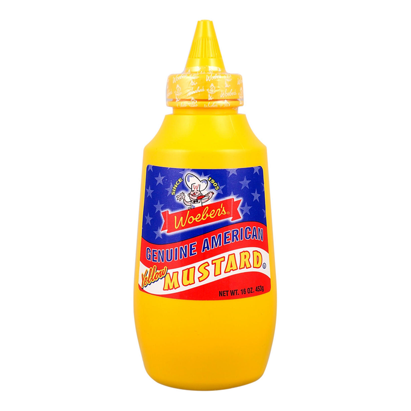 Woeber's - Genuine American Yellow Mustard Squeeze Bottle 453 Gram ...